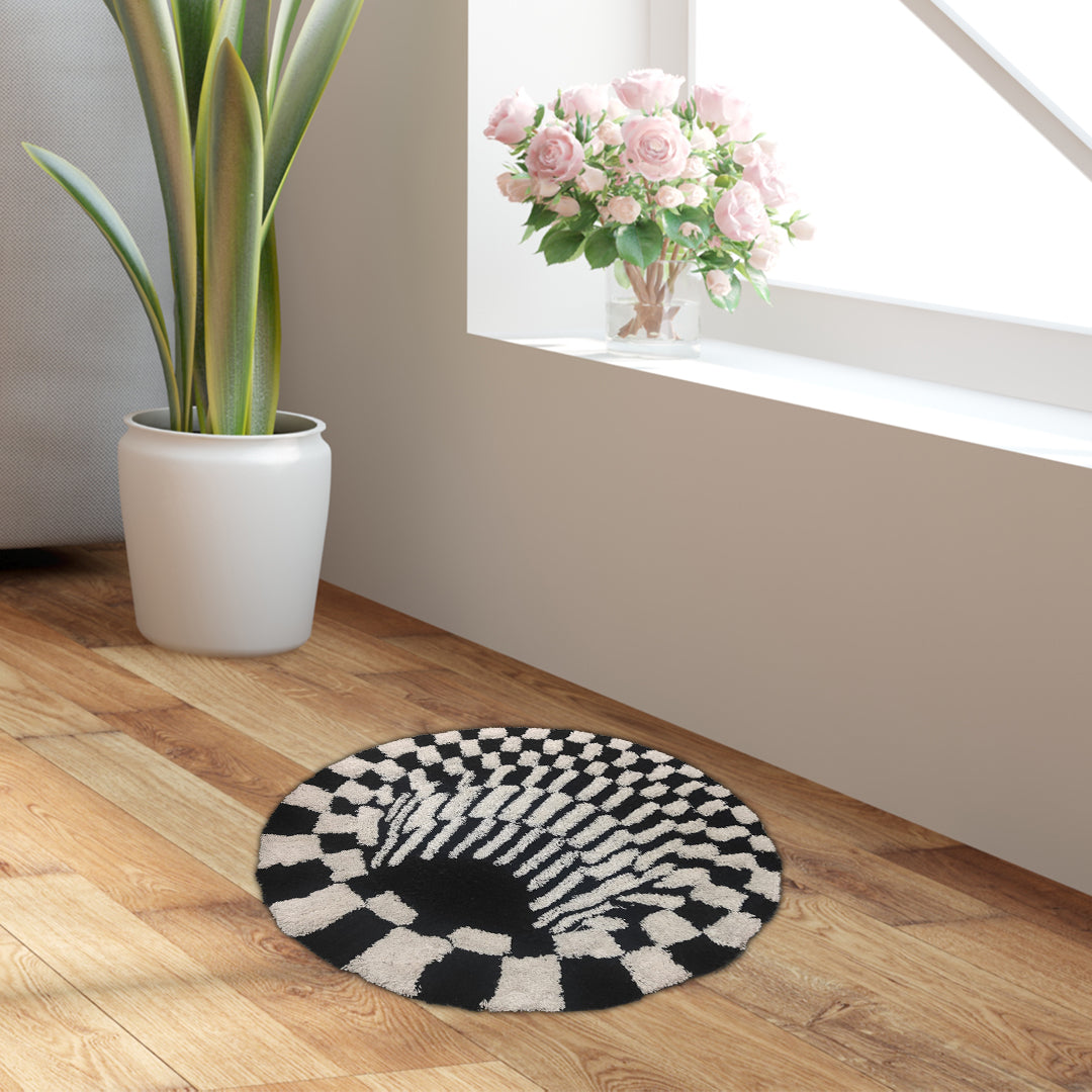 3D Hippie Circle Bath Rug – Senses by Riba